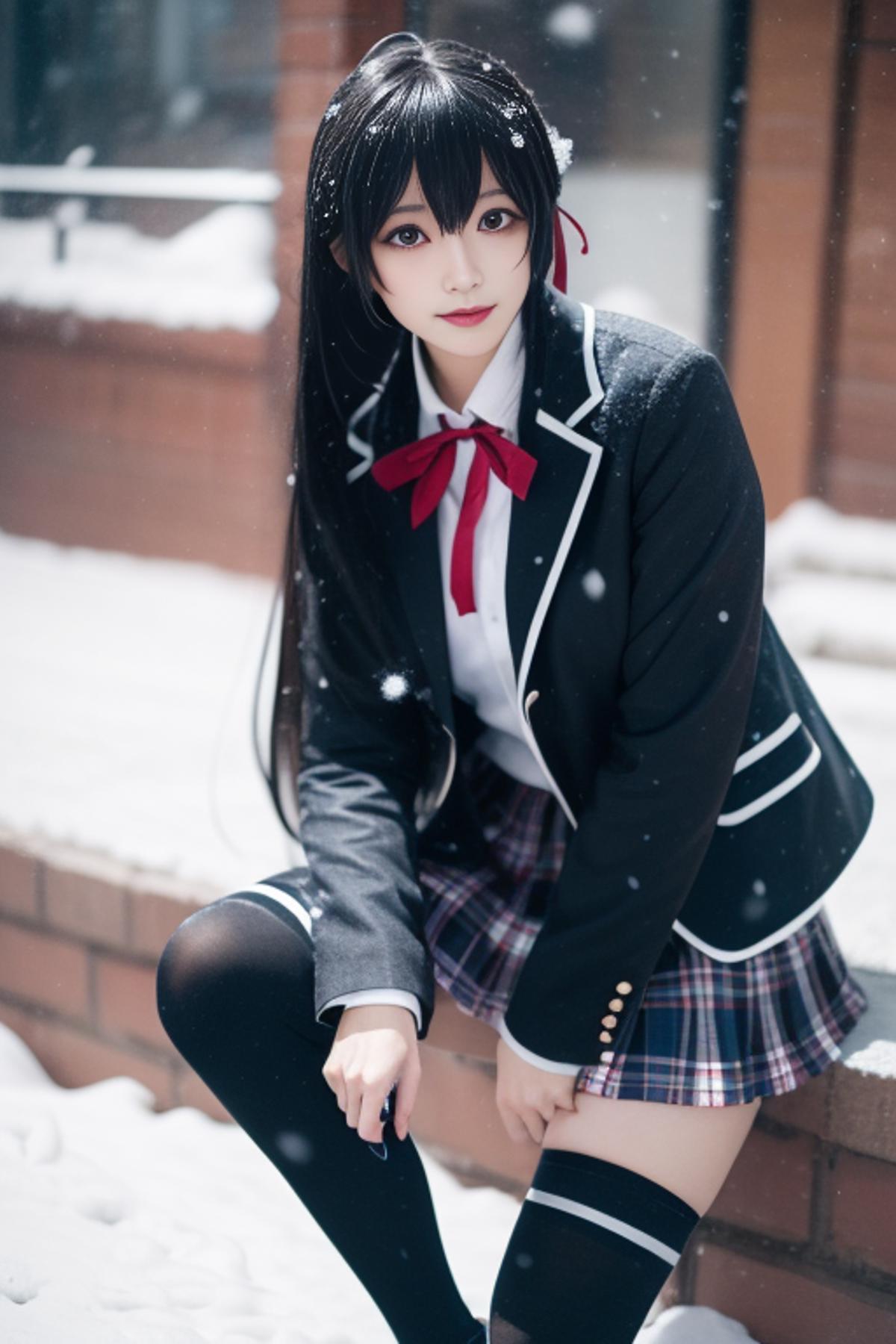 雪之下雪乃 冬校服 yukinoshita yukino - v1.0 | Stable Diffusion LoRA | Civitai