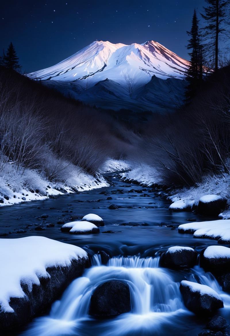 Mount St. Helens at night | Civitai