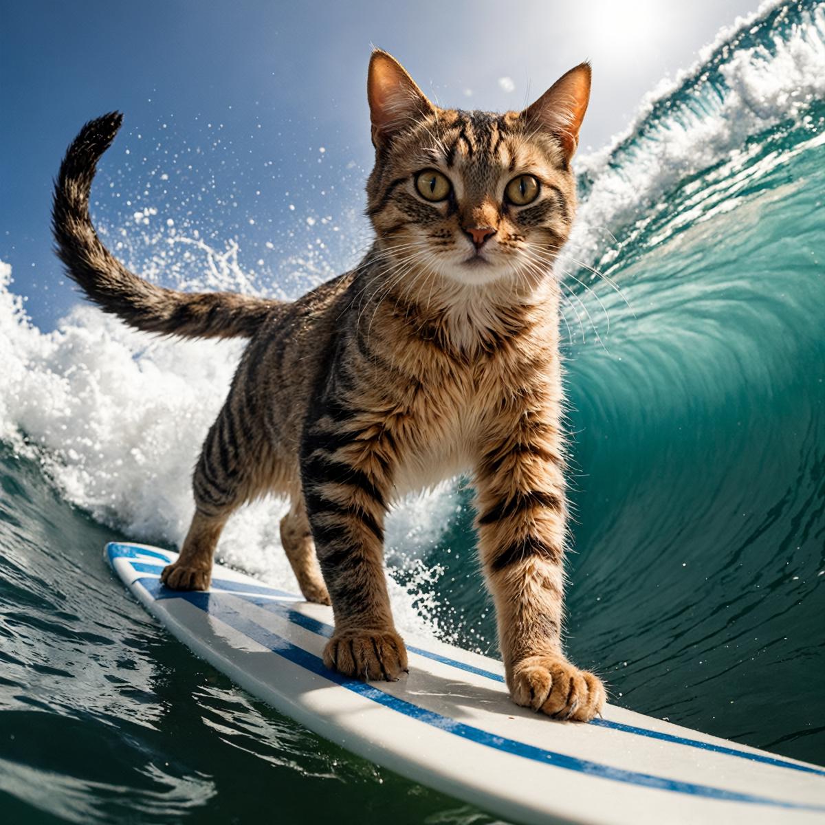 Surfing Cat | Civitai