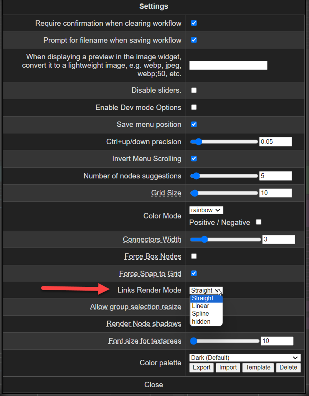 Setting straight lines in the UI | Civitai
