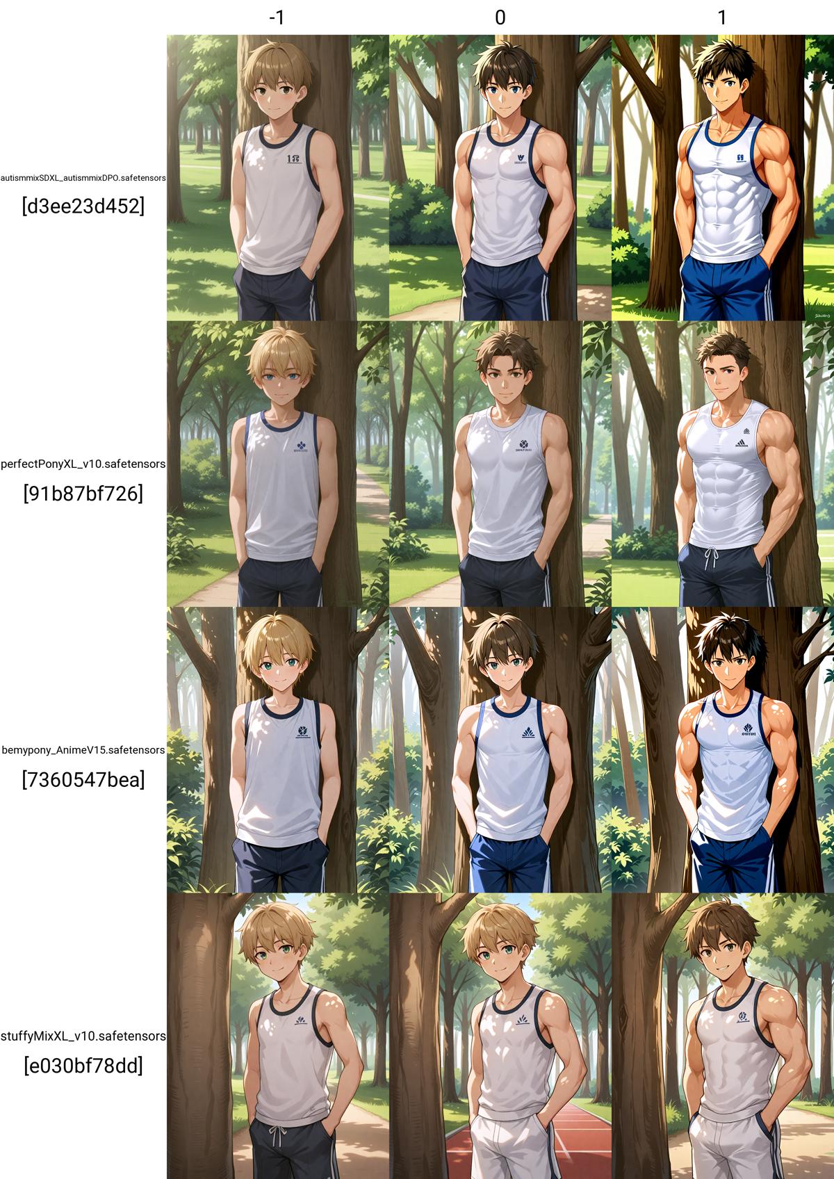 [Pony XL LECO] masculinity slider / 男性性スライダー - v1.0 | Stable Diffusion LoRA | Civitai