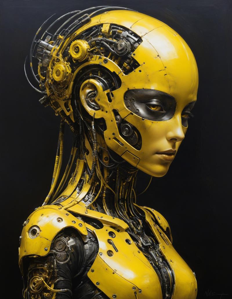 yellow cyborg | Civitai