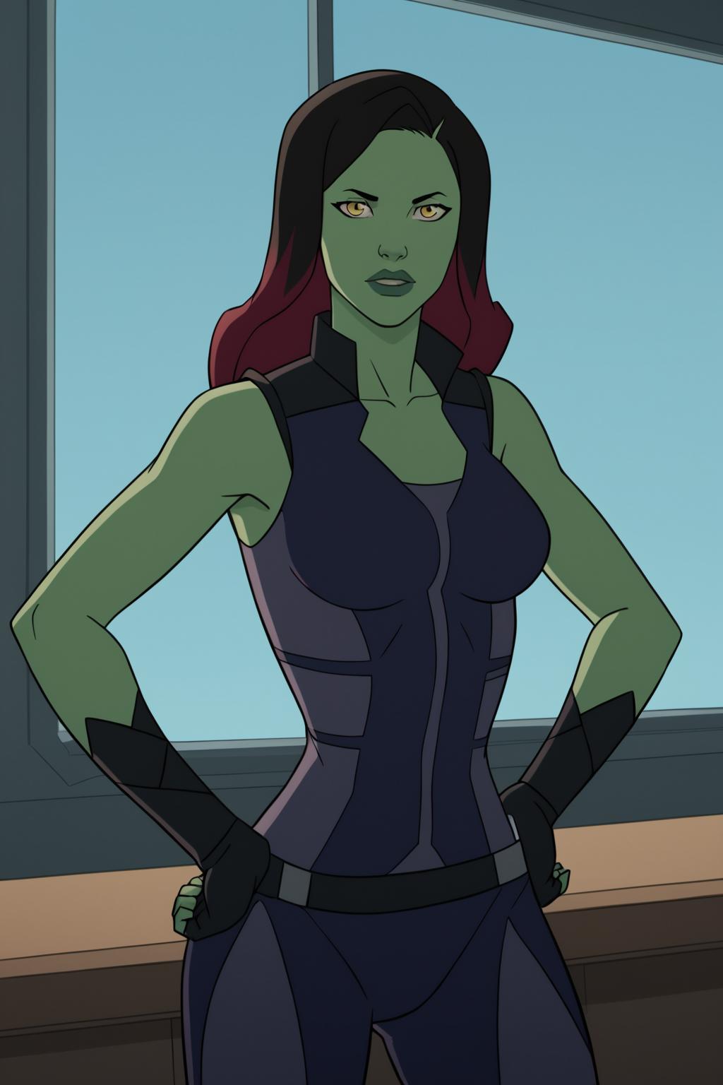 Gamora - Marvel Animation - GamoraGOTG | Stable Diffusion LoRA | Civitai