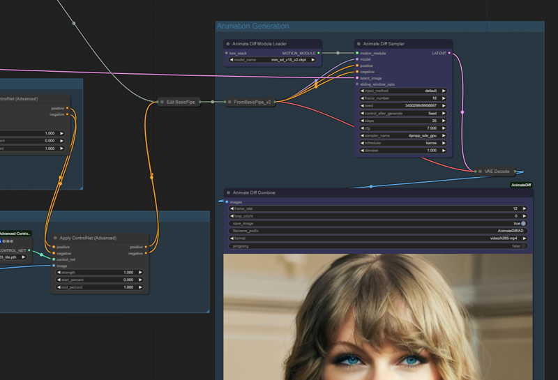 AnimateDiff Workflow: Animate with starting and ending image - v1.0 Showcase | Civitai