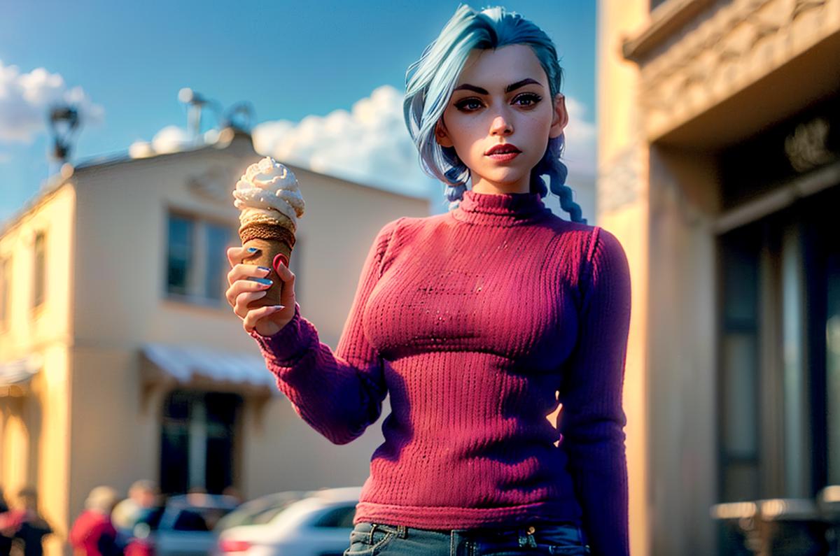 Arcane Jinx face - v3 | Stable Diffusion LoRA | Civitai