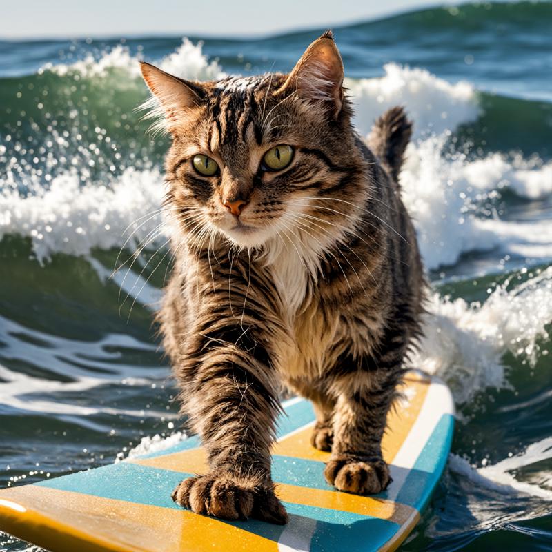 Surfing Cat | Civitai