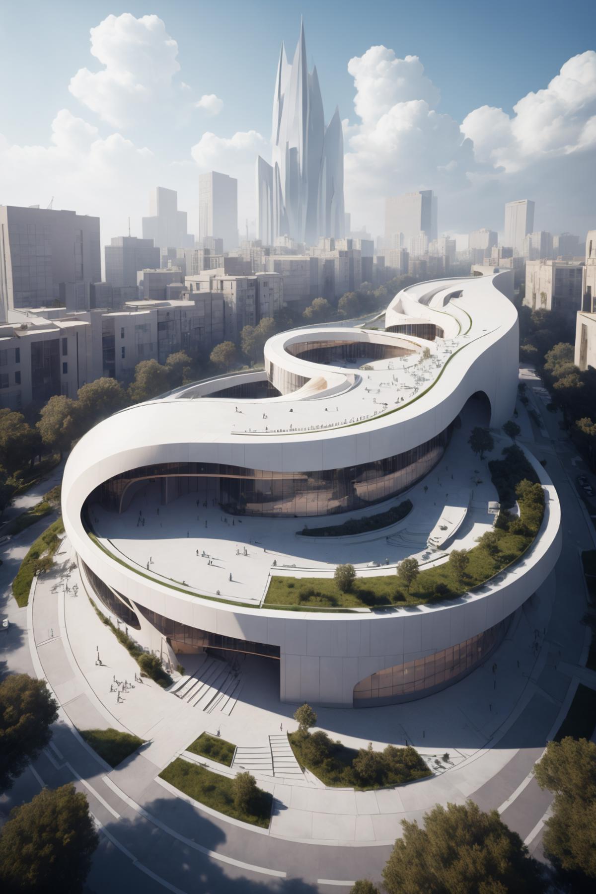 Curved_architecture - v1.0 aerial | Stable Diffusion LoRA | Civitai