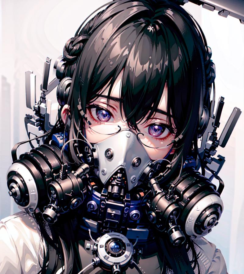 Techpunk Mask | Wearable LoRA - techpunkmask_v0.2 Showcase