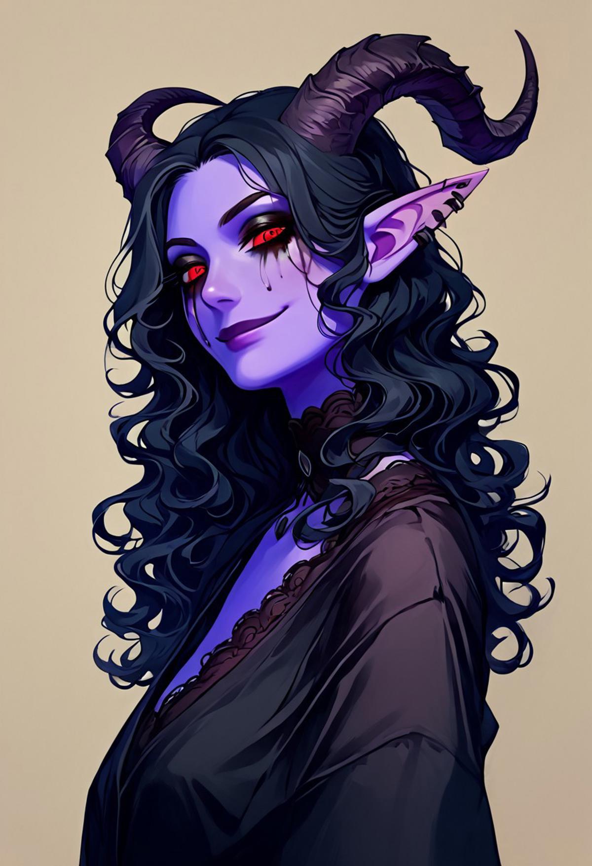 Goth Tiefling - Vixon Pony Styles; joycelee v1.0 | Civitai