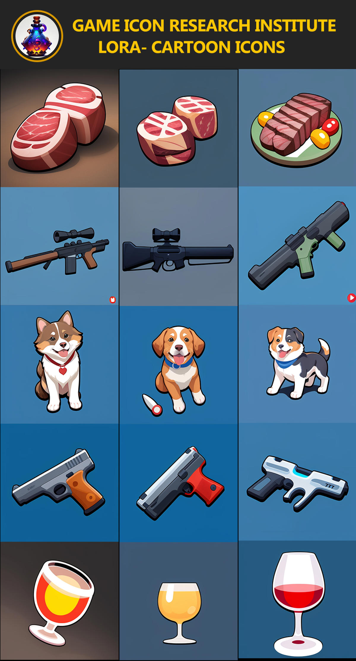 GameIconResearch_omkt_Lora - v1.0 | Stable Diffusion LoRA | Civitai