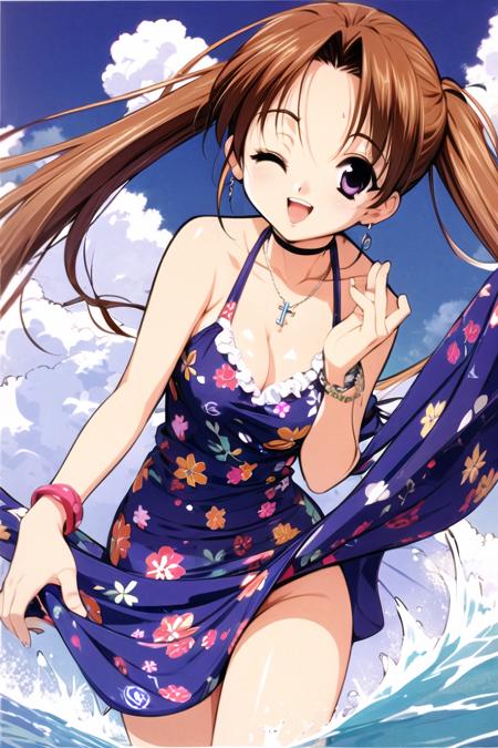 AI Image Creation 1girl, solo, swimsuit, bikini, one eye c - AIEasyPic