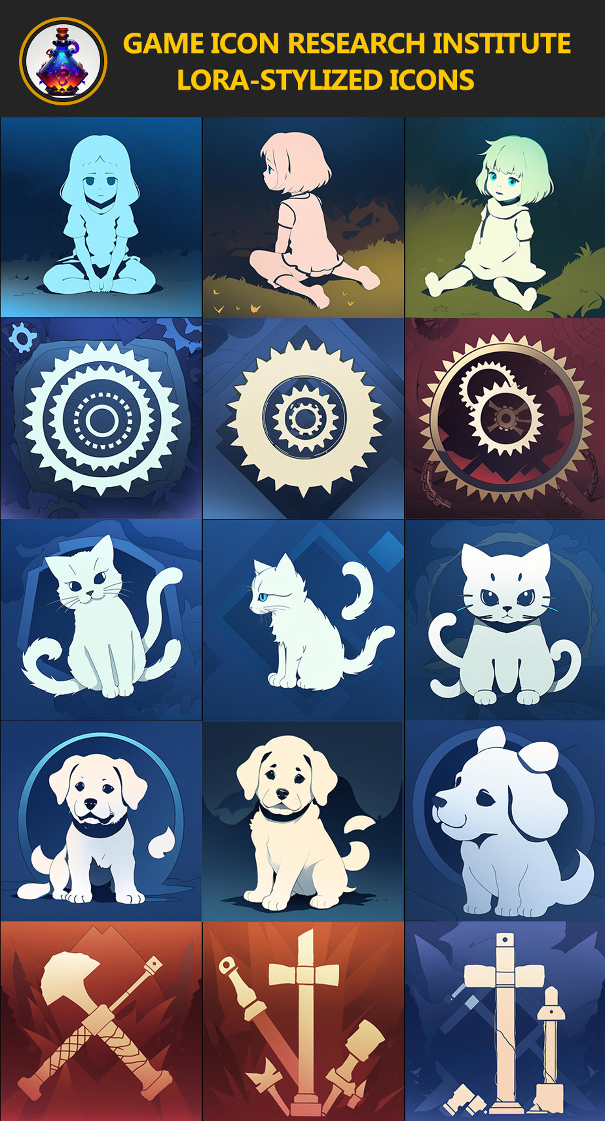 GameIconResearch_flatskill_Lora - v1.0 | Stable Diffusion LoRA | Civitai