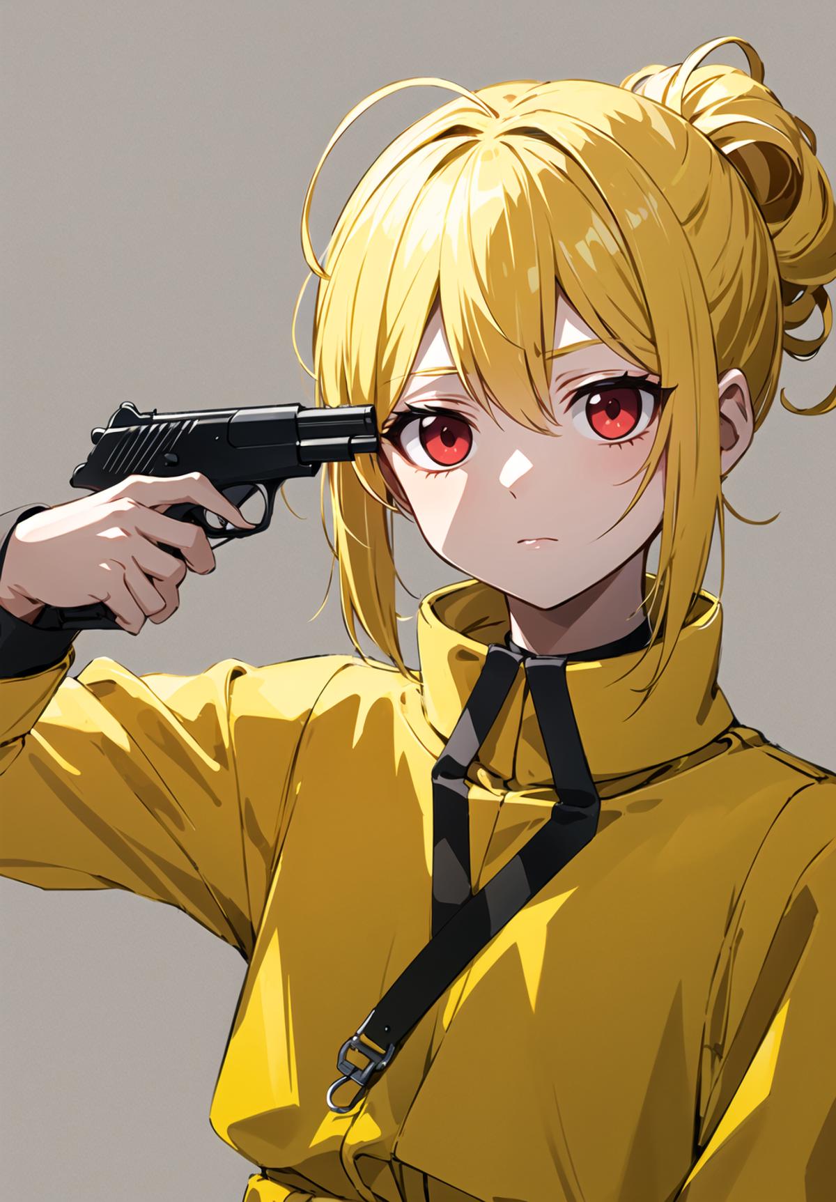 Anime Girl Holding Gun To Head