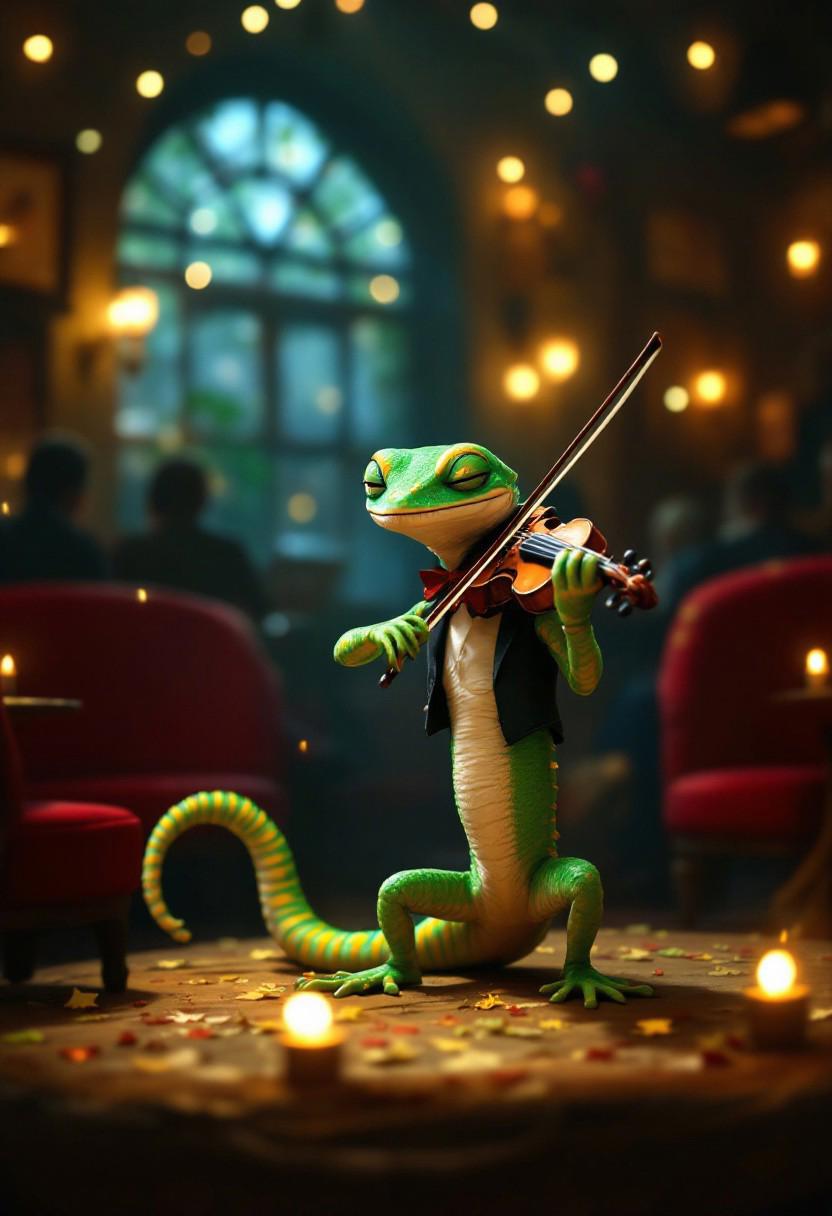 Violinist gecko | Civitai