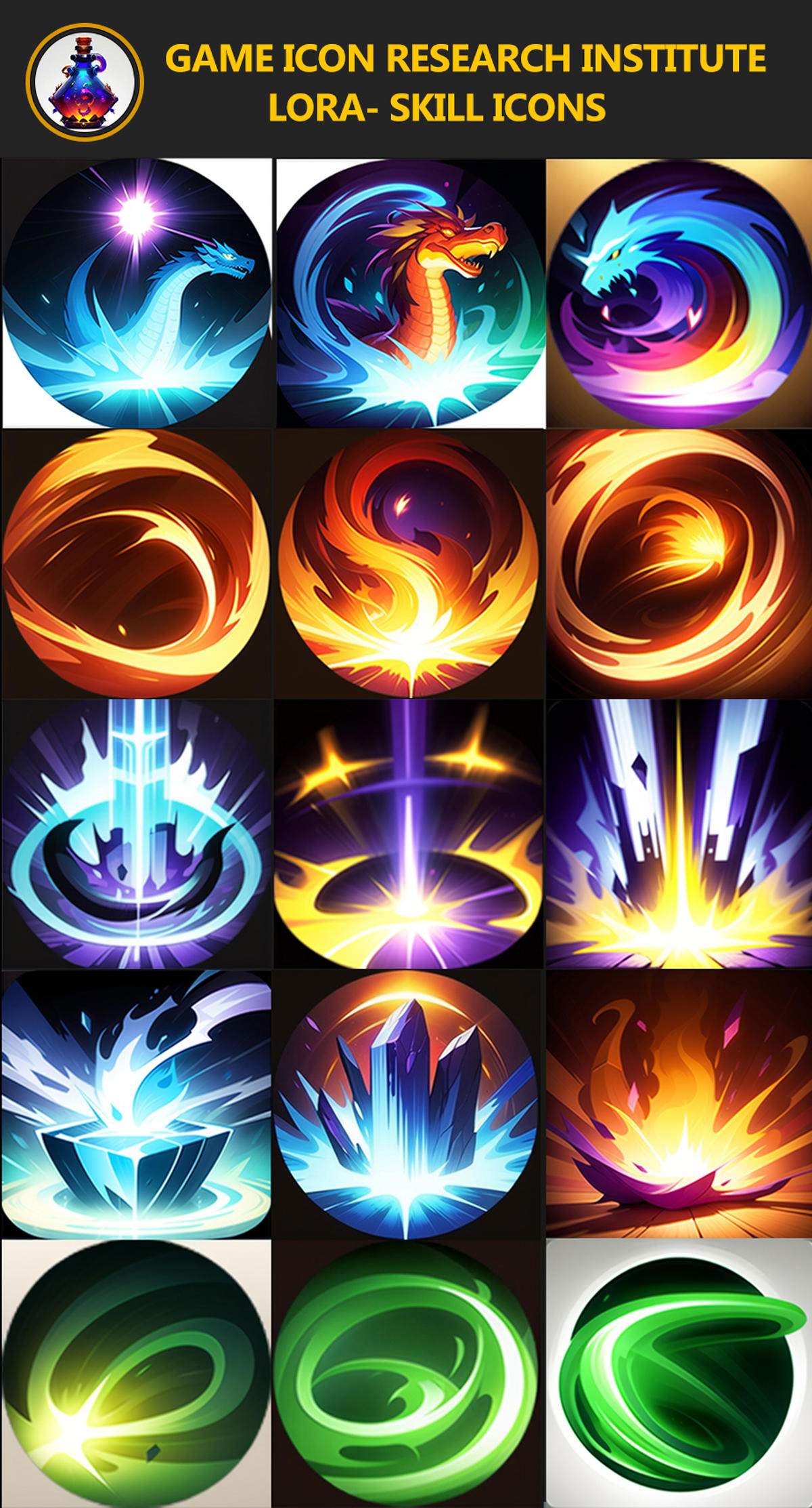 GameIconResearch_skill_Lora3 - v1.0 | Stable Diffusion LoRA | Civitai