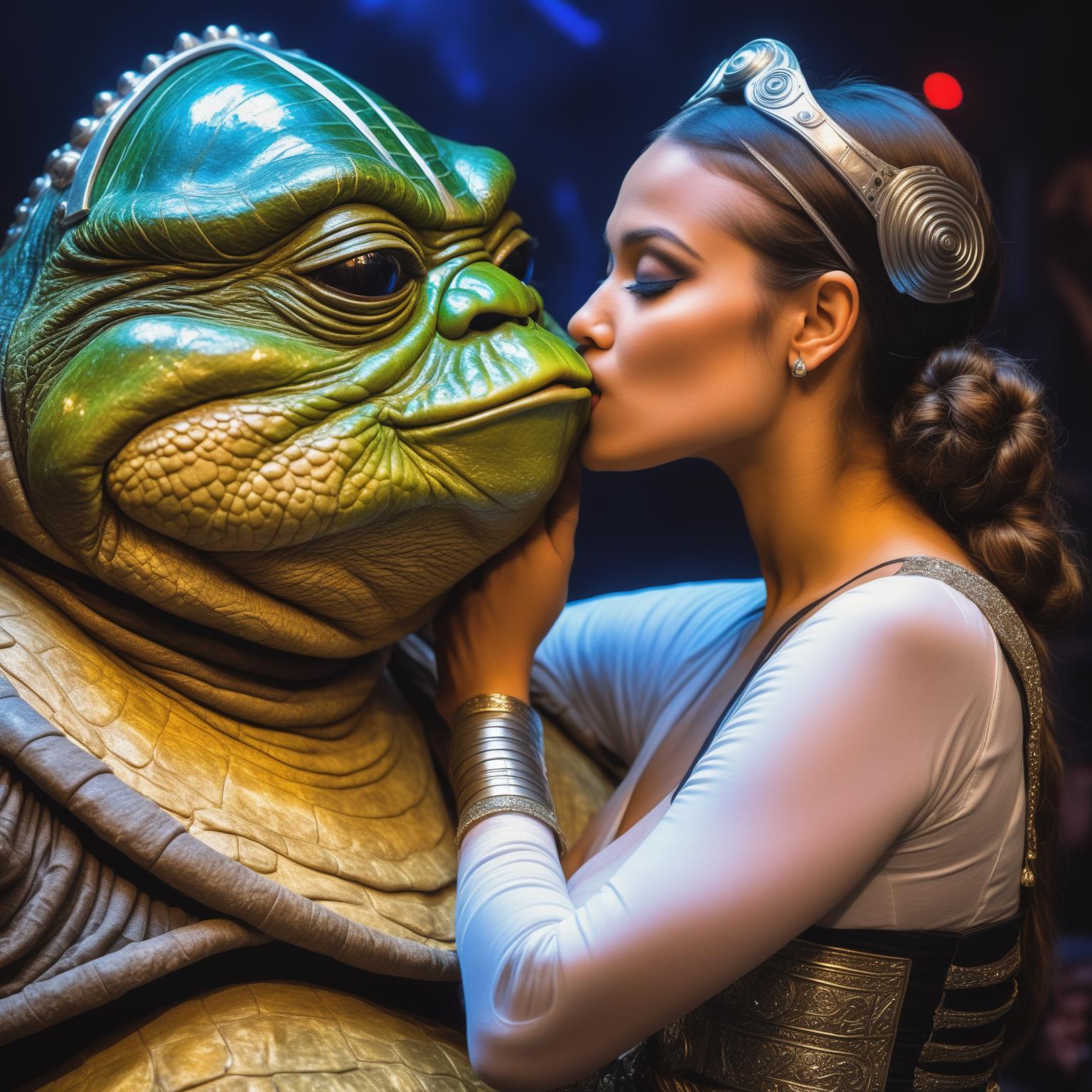 Jabba The Hutt Princess Leia Kiss