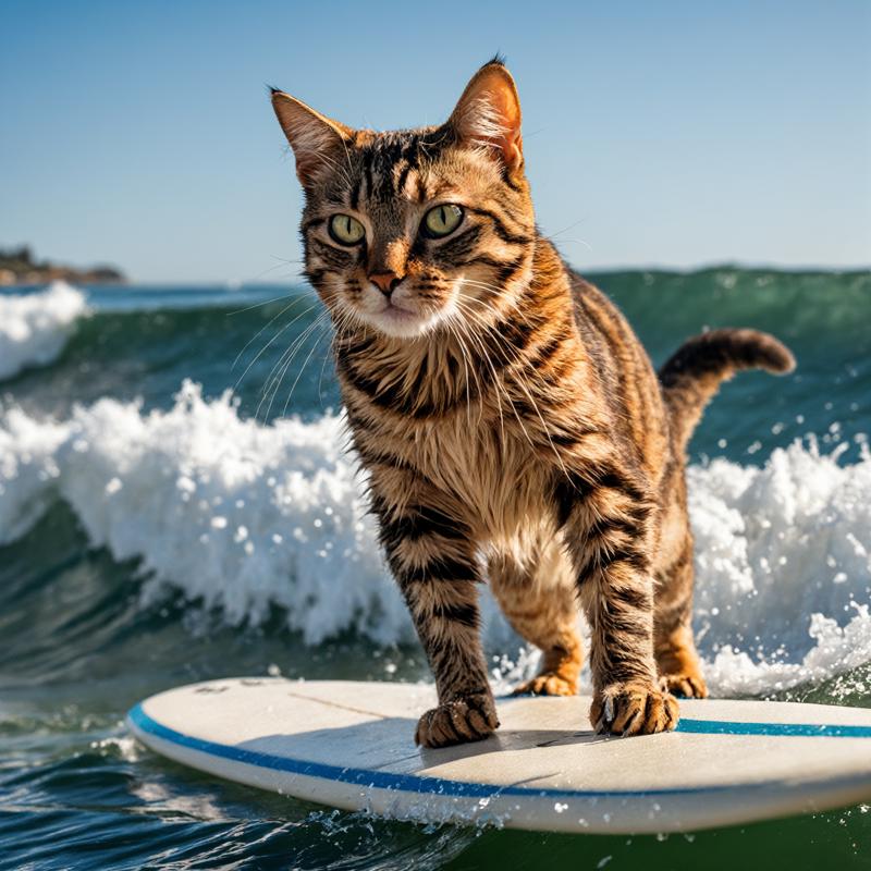 Surfing Cat | Civitai