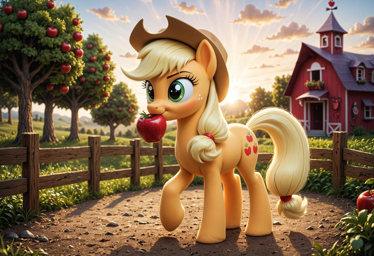 Applejack Bringing Home the Apple | Civitai