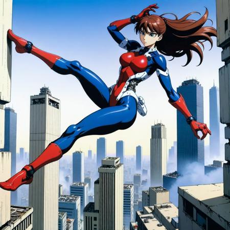 AI Image Creation anime, flat color, dynamic pose dodging, - AIEasyPic