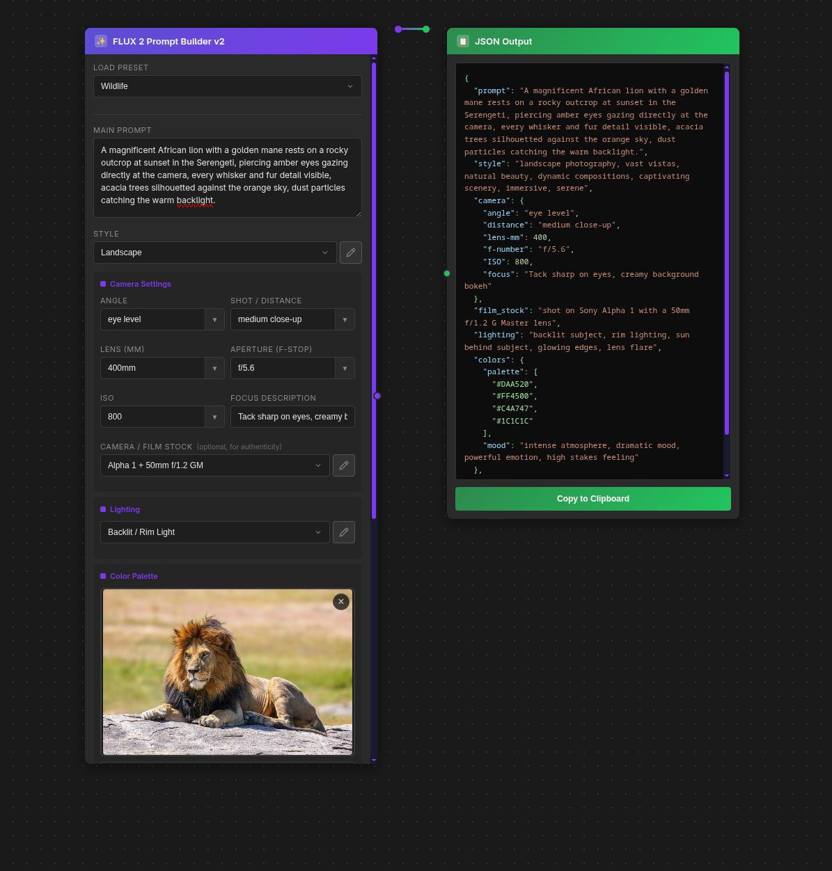 Flux 2 JSON prompt builder, | Civitai