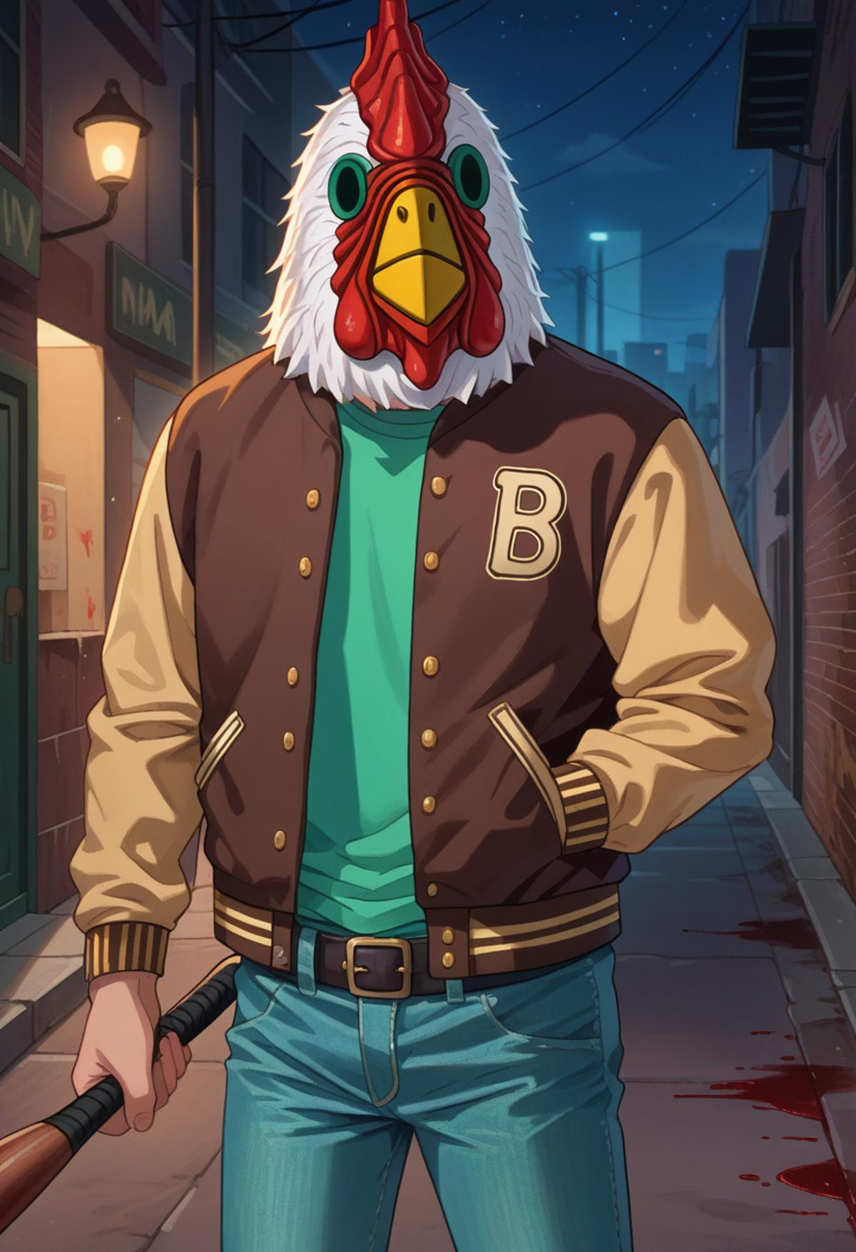 Jacket | Hotline Miami | [Pony XL] - v1.0 | Stable Diffusion LoRA | Civitai