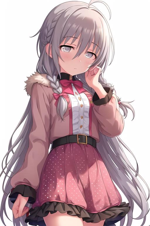 White background lora:deresute-v1.1:1 images generated with AI