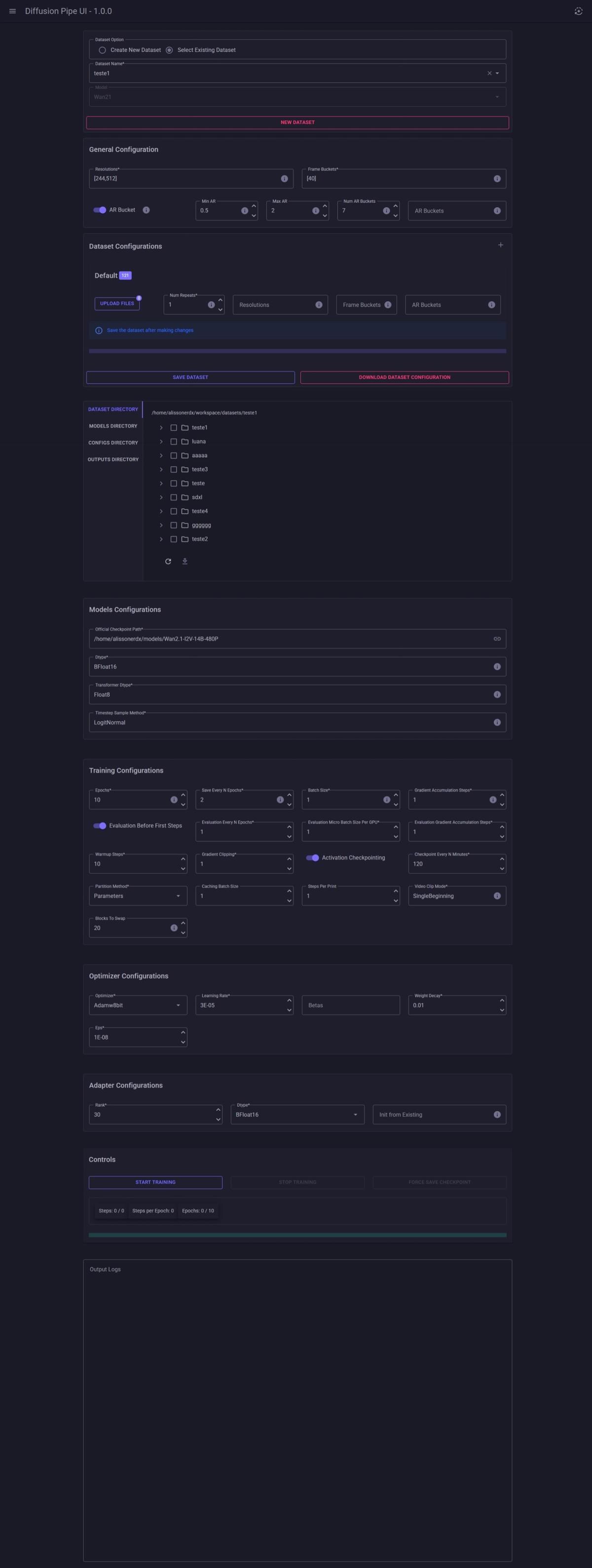 New Diffusion-Pipe Interface for LoRA Training | Civitai