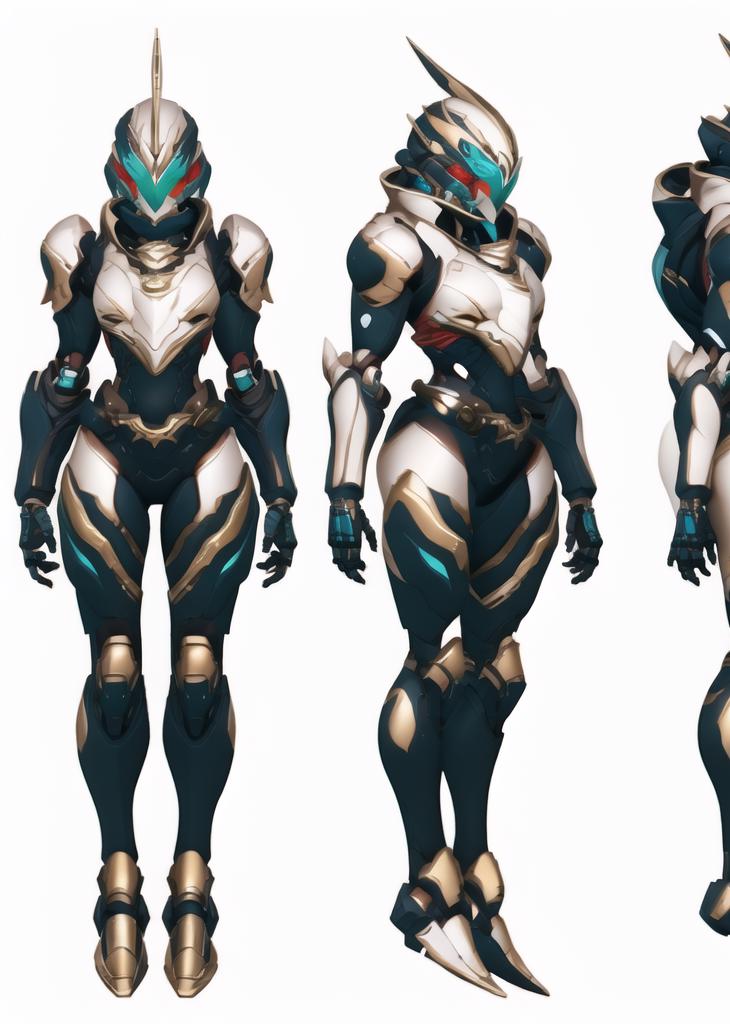 F1/XL/SD1 Mecha Turn, Multi-View, Turnaround, Model Sheet, Character Design - SD1