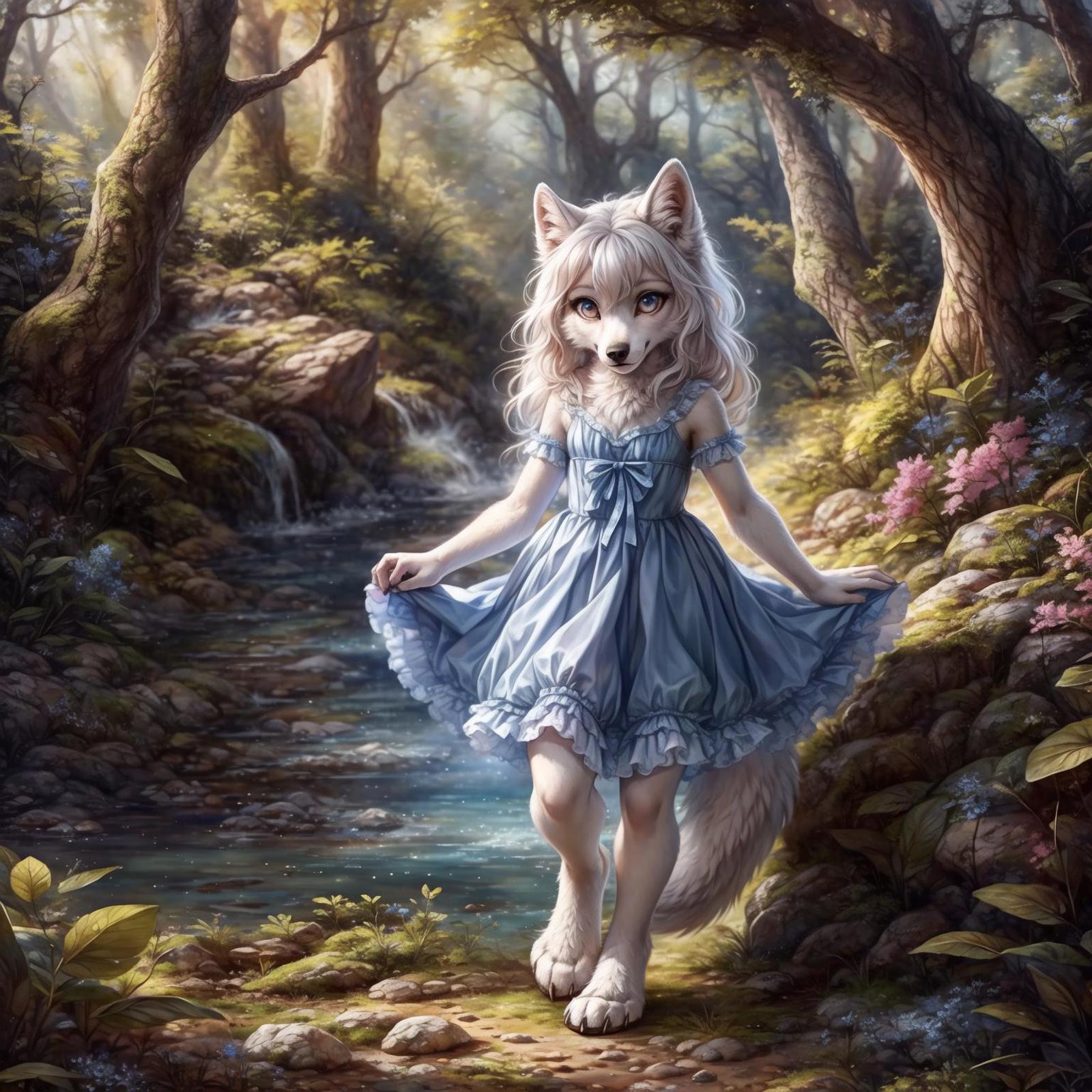 Help a Wolf Girl Show Her Dress | Civitai