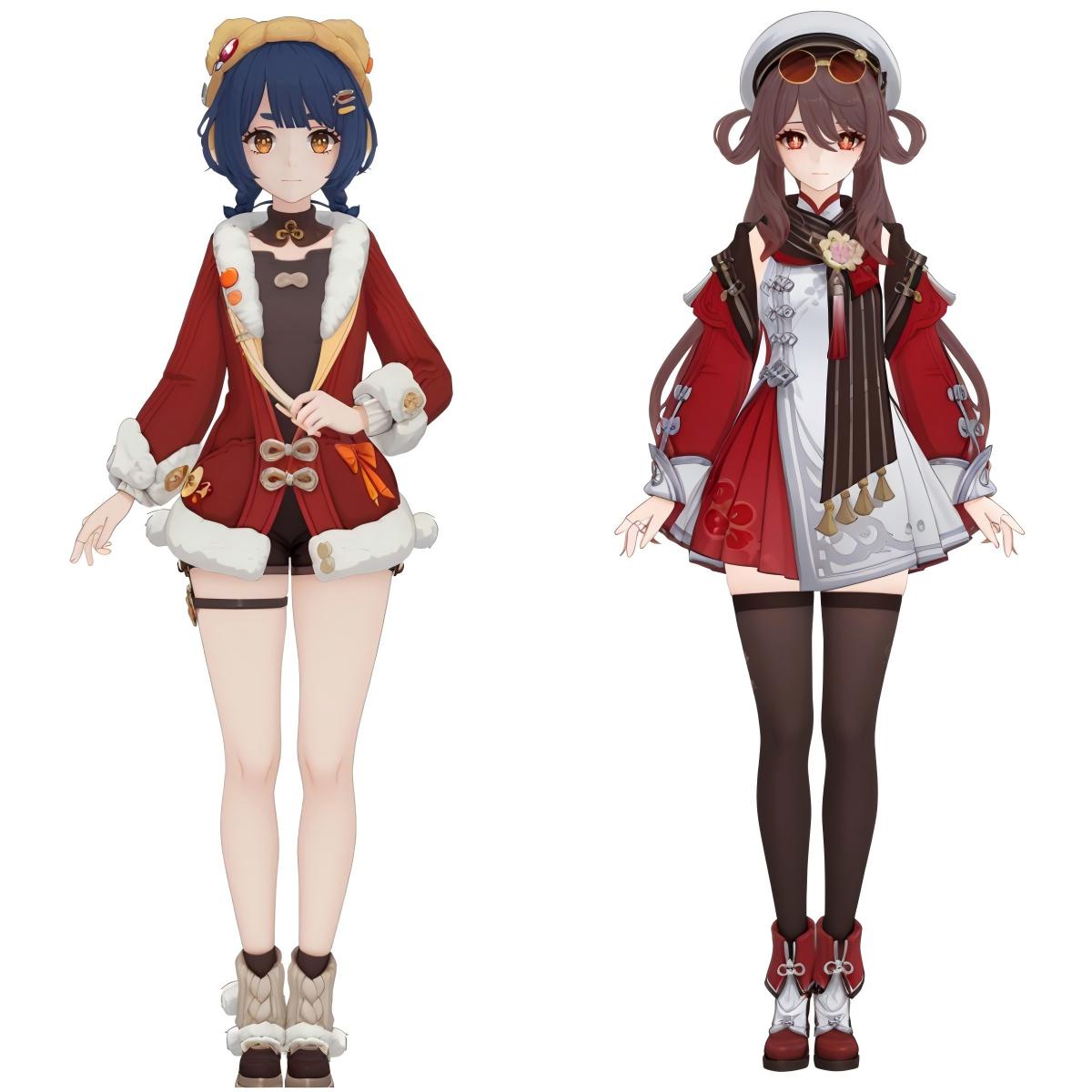 Genshin Impact & -Hutao&Xiangling - sd