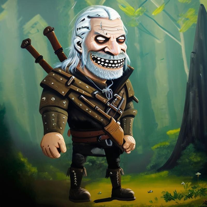 Vasya Lozhkin style images generated with AI