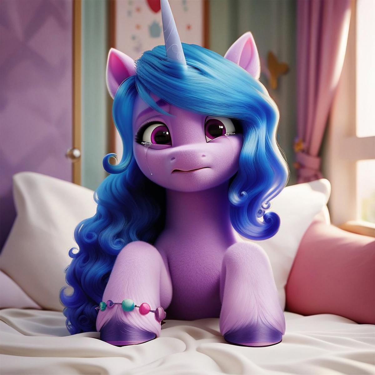 Izzy Moonbow crying in bed | Civitai