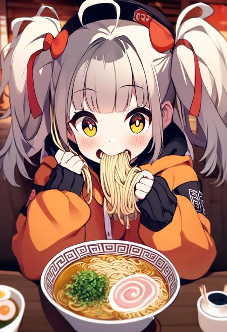 AI drawing anime characters eating ramen - ComfyUI Cloud