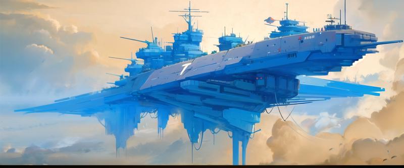 [LoRA] Flying Warship / 装甲空母 Concept (With dropout & noise version ...