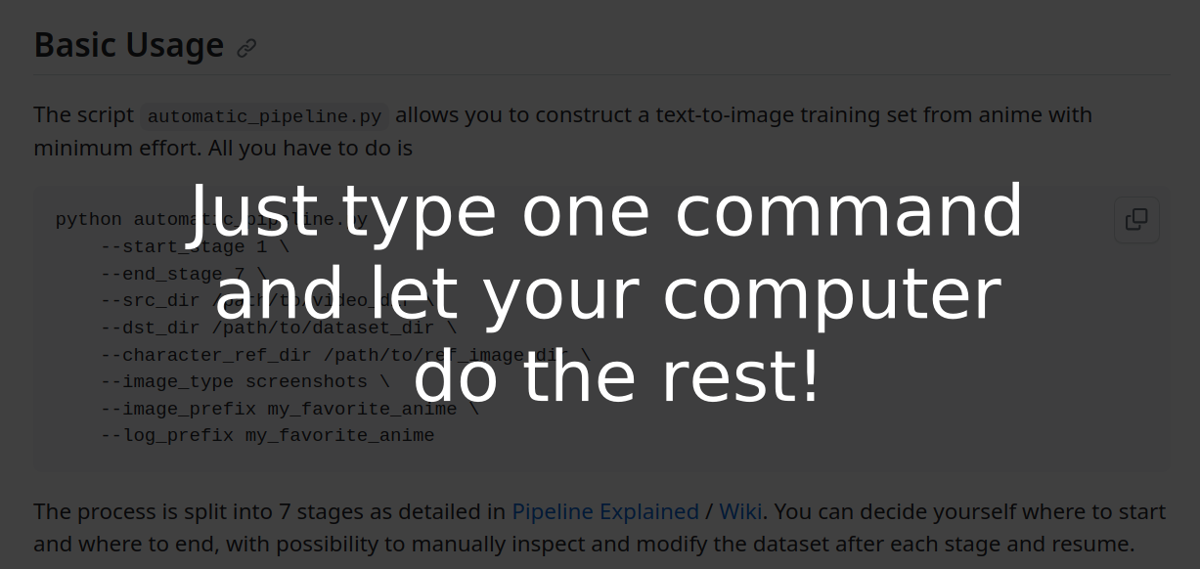 A 99% automatized pipeline to construct character pack training set ...
