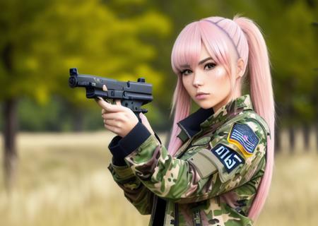 Anime Girl Base With Gun