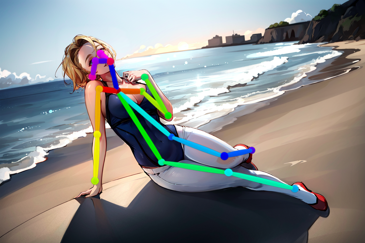 Beach Poses - Beach Poses | Stable Diffusion Poses | Civitai