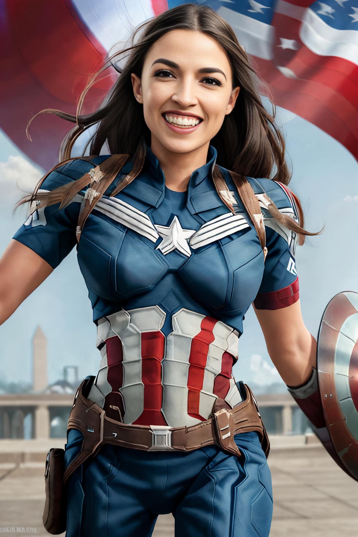 Sexy Captain America Costume Images Generated With Ai