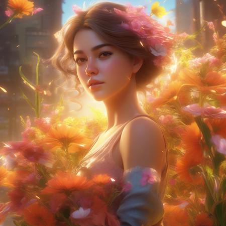 Beautiful girl (with flowers version) - v1.0 | Stable Diffusion LoRA ...
