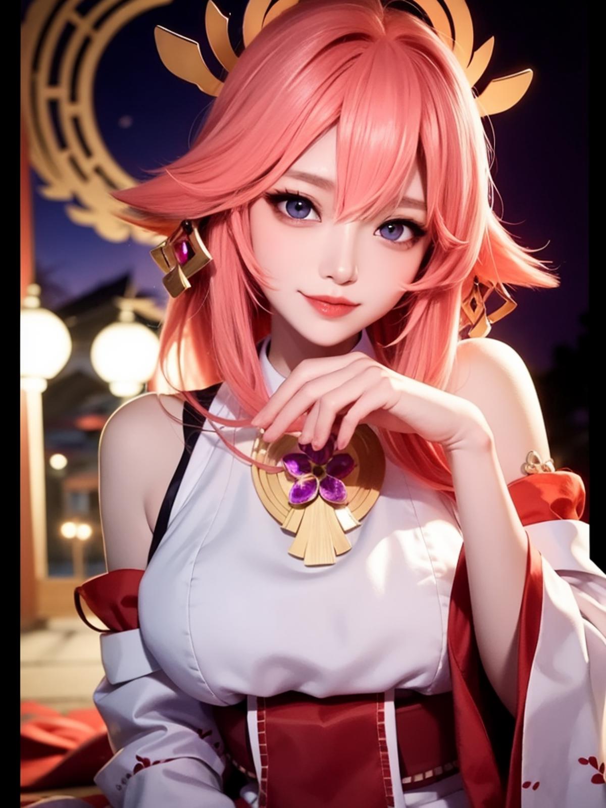 Yae Miko Realistic Genshin Lora Yaemiko Standard Showcase Civitai