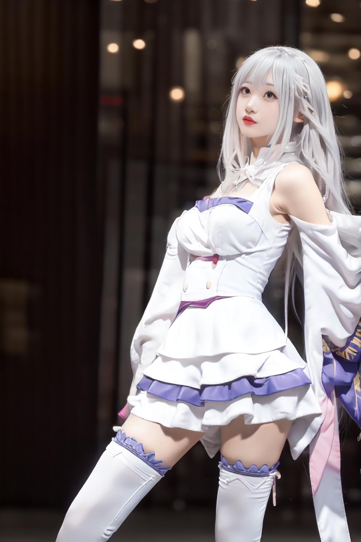 - Emilia（clothes）/《Re:从零开始的异世界生活》- 角色（服装）- 爱蜜莉雅 - v0.5 | Stable Diffusion LoRA | Civitai