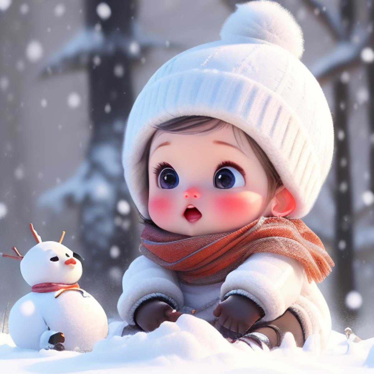 snow baby 动画雪宝宝 - v1.0 | Stable Diffusion LoRA | Civitai