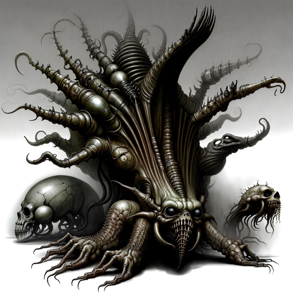 HRGiger - [Hans «Rüdi» Giger style 9MB LoRA] | Stable Diffusion LoRA ...