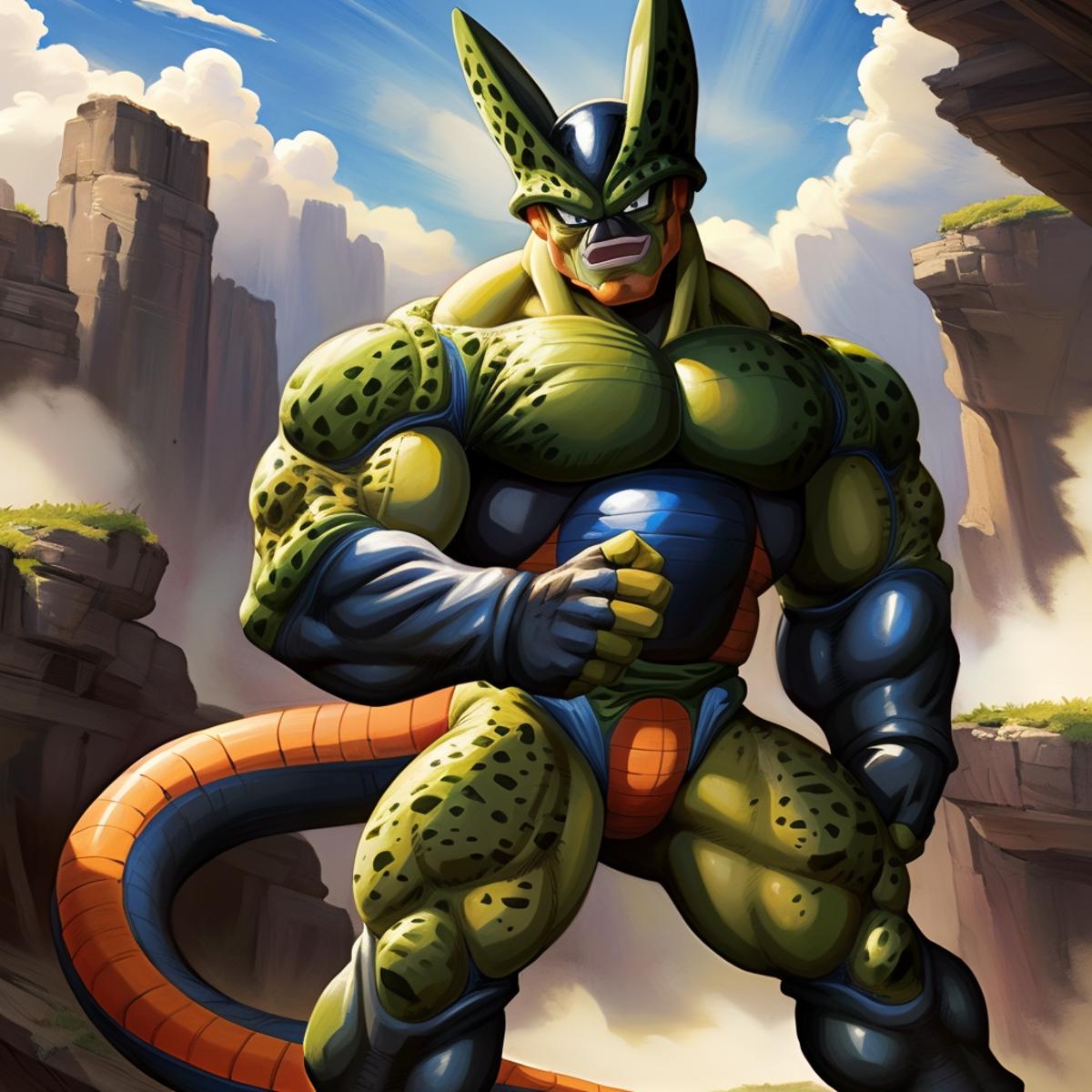 Semiperfect Cell (Dragonball Z) (AD) - v1.0 | Stable Diffusion LoRA ...