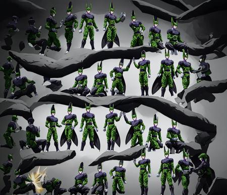 Row of40 people POSE , multi view，40个人的动作PNG图，多视图 - V1.6 (40P) | Stable ...