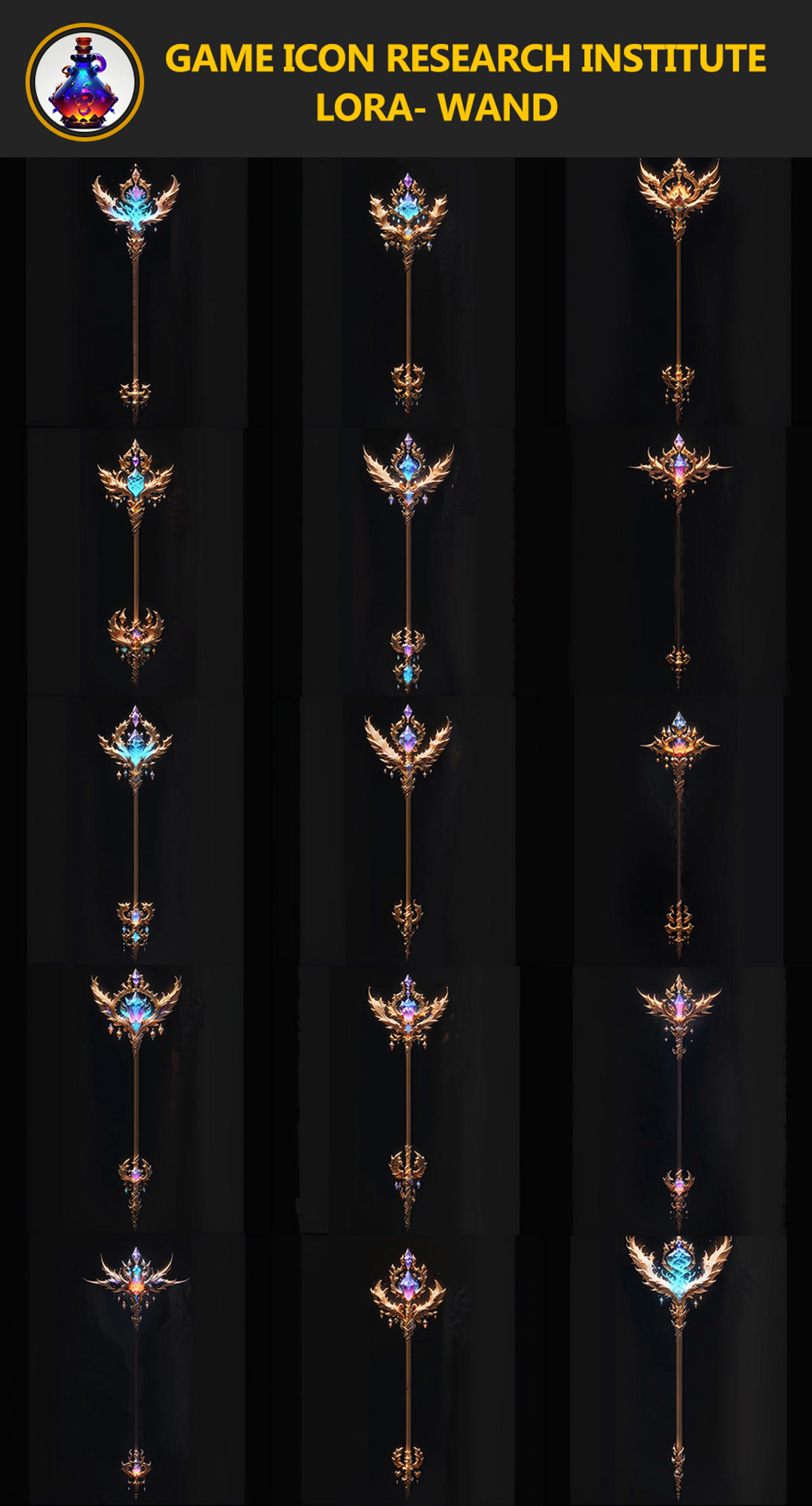 GameIconResearch_staff_Lora - v1.0 | Stable Diffusion LoRA | Civitai