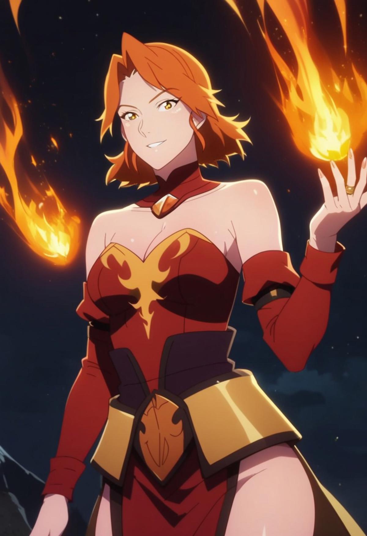 Lina, The Slayer (DOTA Dragon's Blood) [PONY XL] by UOC - V1 | Stable Diffusion LoRA | Civitai