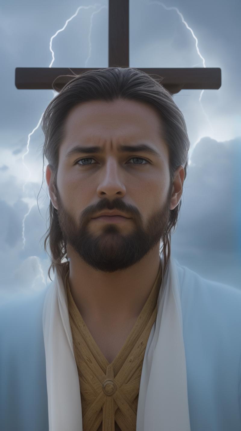 Jesus Christ crucified on the cross images generated with AI