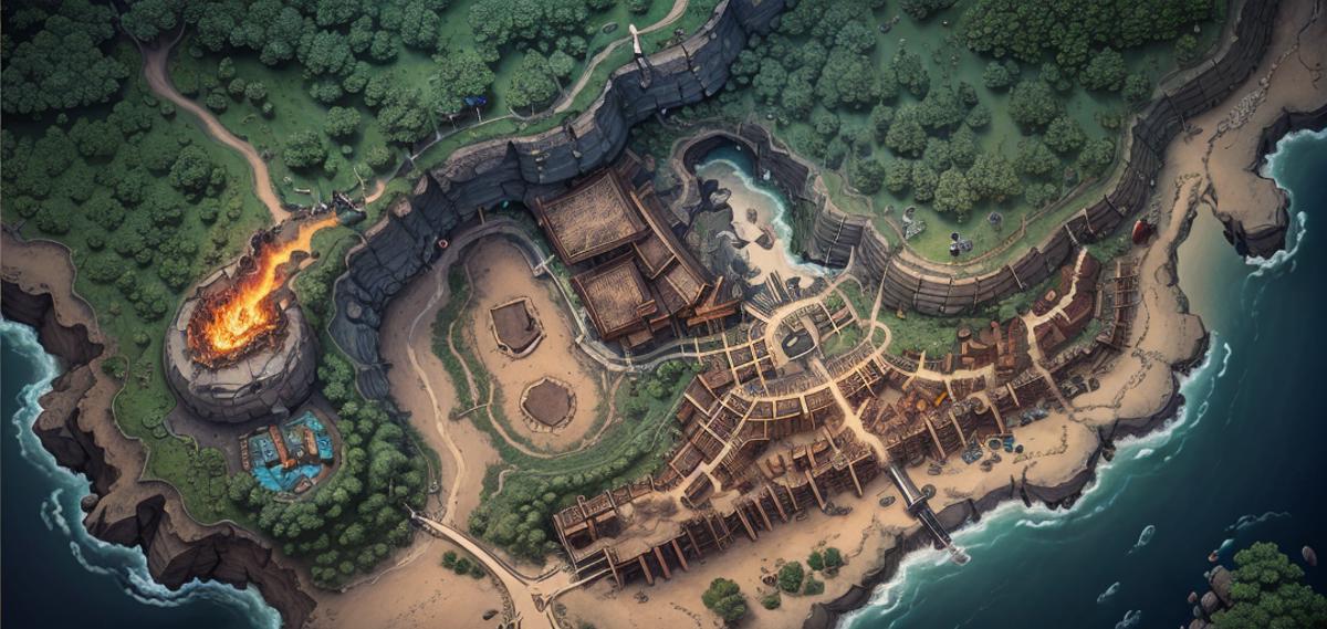 Table Rpg / D&D Maps #10 - Cities - v1.0 | Stable Diffusion LoRA | Civitai