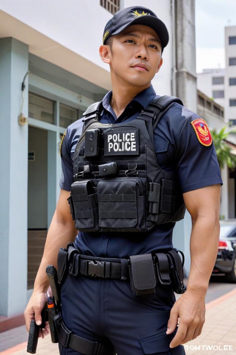 Male Taiwanese Police Uniform - XL v1.0 Showcase | Civitai
